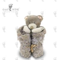 China Customised 88cm Baby Bedding Set Loveable Huggable Animal Teddy Bear Blanket for sale