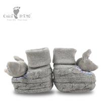 China Warm Infant Baby Girl Shoes Grey Rat Shoe PP Cotton 10 X 9cm for sale