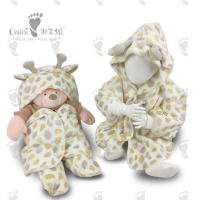 China 33cm Brown Newborn Infant Coat 100% Polyester Infant Cow Outerwears for sale