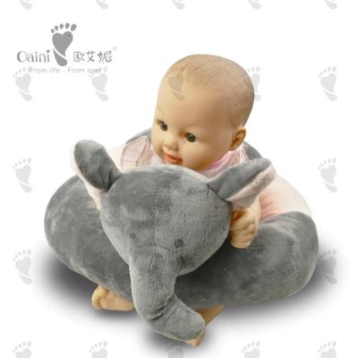 China Stuffed Loveable Infant Sitting Chair 53cm Black Elephant Lounge Chair for sale