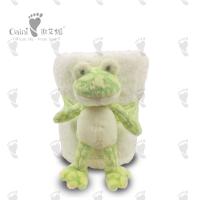 China Stuffed Child Friendly Baby Comforter Toy Rectangular Fog Linen Blanket for sale