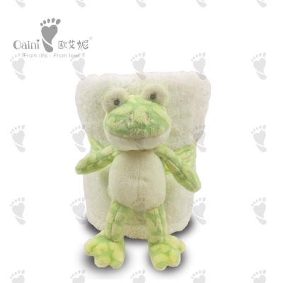 China Stuffed Child Friendly Baby Comforter Toy Rectangular Fog Linen Blanket for sale