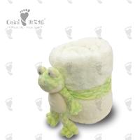 China Stuffed Child Friendly Baby Comforter Toy Rectangular Fog Linen Blanket for sale