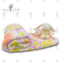 China Baby Bunny Stuffed Security Blanket Flower Print Blanket EcoFriendly 75 X 87cm for sale