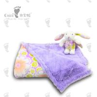 China Eco Friendly Baby Bedding Set Print Bunny Purple Personalized Baby Blankets for sale