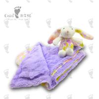 China Eco Friendly Baby Bedding Set Print Bunny Purple Personalized Baby Blankets for sale