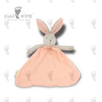 China 38 X 23 X 33cm Scarf Animal Home Decoration Pink Bunny Comforter PP Cotton Child Friendly for sale