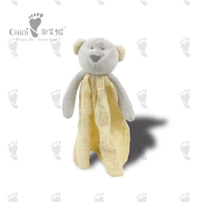 China Baby Rat Shaped Animal Scarf Teddy Golden Plush Bear Comforter 29 X 23 X 34cm for sale