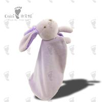 China Purple Plush Soothing Stuffed Animal Baby Comforter Toy 25 X 28cm for sale