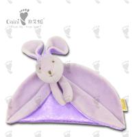 China Purple Plush Soothing Stuffed Animal Baby Comforter Toy 25 X 28cm for sale