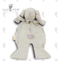 China Fashion Animal Scarf Stripe Plush Rabbit Baby Security Soothing Towel for sale