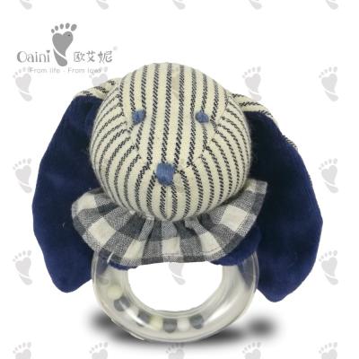 China Eco Friendly Educational Soft Toys Bunny Rattle Toy Infant Sleep Doll 14 X 8cm for sale