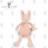 China 31 X 20cm Cartoon Soft Toys Eco Friendly Infant Pink Fox Stuffed Animal for sale