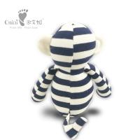 China 32cm 100 Cotton Stuffed Animals Black White Stripe Zebra Plush Toy Monkey Mascot for sale