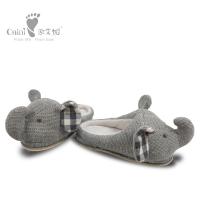 China 18 X 7cm Kids Shoes Warm Infant Shoes Grey Elephant Head Pattern for sale