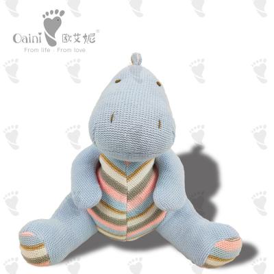 China Child Friendly Soft Plush Toy Stuffed Grey Dinosaur Plush 28 X 32cm for sale