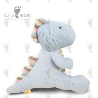 China Child Friendly Soft Plush Toy Stuffed Grey Dinosaur Plush 28 X 32cm for sale