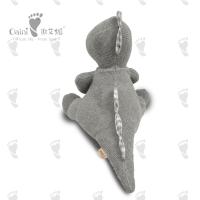China PP Cotton Stuffed Plush Toy Non Toxic 100% Polyester Grey Dinosaur Plush 28cm for sale