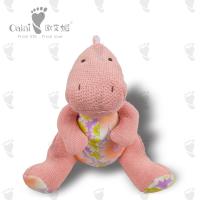 China 28 X 32cm Soft Plush Toy PP Cotton Plush Pink Dinosaur Plushie Animal for sale