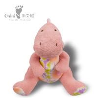 China 28 X 32cm Soft Plush Toy PP Cotton Plush Pink Dinosaur Plushie Animal for sale
