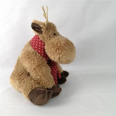 China Huggable Animal Toys Deer Christmas Cuddly Toy Christmas  Deer for sale