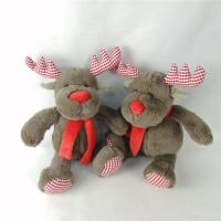 China Soft Cuddly Christmas Plush Toys Moose Stuffed Animal Huggable Brown Elk Toy for sale