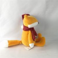 China Orange Santa Stuffed Animal Stuffed Christmas Fox Huggable Baby Fox Toys for sale