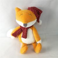 China Orange Santa Stuffed Animal Stuffed Christmas Fox Huggable Baby Fox Toys for sale