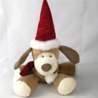 China Child Friendly Christmas Plush Toys Plushy Brown Christmas Stuffed Animals for sale
