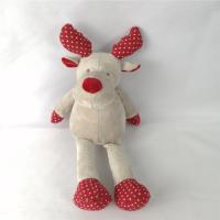 China Christmas Animal 2.8in Santa Soft Toy Moose Plush Toy X'Mas Gifts 41 X 23cm for sale