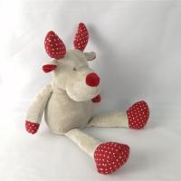China Christmas Animal 2.8in Santa Soft Toy Moose Plush Toy X'Mas Gifts 41 X 23cm for sale