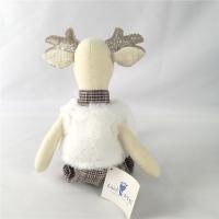 China Children Gift Christmas Soft Toys Plush Animal Cuddly White Christmas Moose Toy for sale
