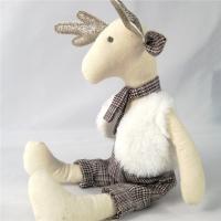 China Children Gift Christmas Soft Toys Plush Animal Cuddly White Christmas Moose Toy for sale