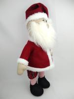 China Cuddly Christmas Plush Toys 3 Years Child PP Cotton Fillings Santa Claus Toys 35cm for sale