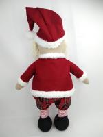China Cuddly Christmas Plush Toys 3 Years Child PP Cotton Fillings Santa Claus Toys 35cm for sale