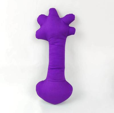China Customised Fabric Dog Toys Loveable PP Cotton Purple Craw Toy 28cm for sale