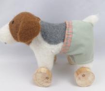 China PP Cotton Earth Friendly Durable Dog Toys Soft Animal Toys Aatcha Green Pants for sale