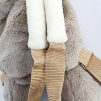 China Earth Friendly Plush Animal Backpack 26cm Light Brown Plush Bear Bag for sale