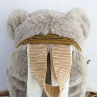 China Earth Friendly Plush Animal Backpack 26cm Light Brown Plush Bear Bag for sale