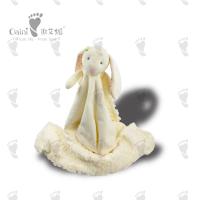 China 25cm Presents Cuddly Baby Comforter Toy Child Friendly Rabbit Comforter Flannel Mat for sale