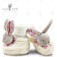 China Plush Toddler Shoes Comfortable Safe Baby Infant Toe Rabbit Head Shoes for sale