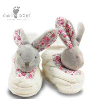 China Plush Toddler Shoes Comfortable Safe Baby Infant Toe Rabbit Head Shoes for sale