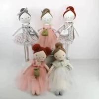 China Wholesale Stuffed Toy Lovely Rag Girl Doll Wearing Tutu Dress Plush Ballet Doll Soft Toys for sale