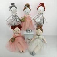 China Wholesale Stuffed Toy Lovely Rag Girl Doll Wearing Tutu Dress Plush Ballet Doll Soft Toys for sale