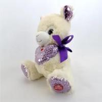China Skin-Friendly Lovely Stuffed Alpaca Toy Holding Heart Custom  Plush Sheep Animal Toy for sale