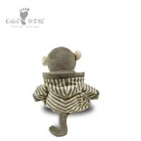 China ODM OEM Azo Free Supplier Custom Soft Monkey Dolls Toys Lovely Plush Striped Animal Toys for sale