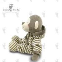 China ODM OEM Azo Free Supplier Custom Soft Monkey Dolls Toys Lovely Plush Striped Animal Toys for sale