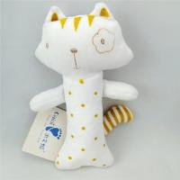 China 2023 Newest Skin-Friendly Super Soft Lovely Newborn Gift Comforter Rattle Toy  Plush Cat Rattle for sale