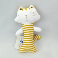 China 2023 Newest Skin-Friendly Super Soft Lovely Newborn Gift Comforter Rattle Toy  Plush Cat Rattle for sale