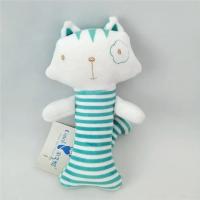 China 2023 Newest Skin-Friendly Super Soft Lovely Newborn Gift Comforter Rattle Toy  Plush Cat Rattle for sale